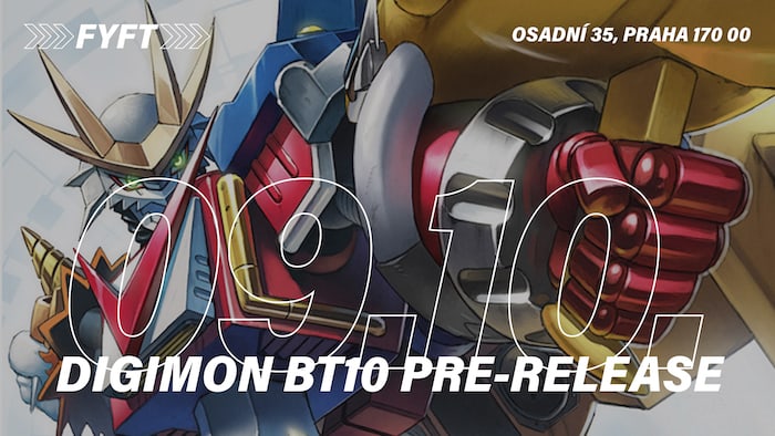 Pre-release DIGIMON BT10: XROS Encounter - 9.10. FYFT PRAHA