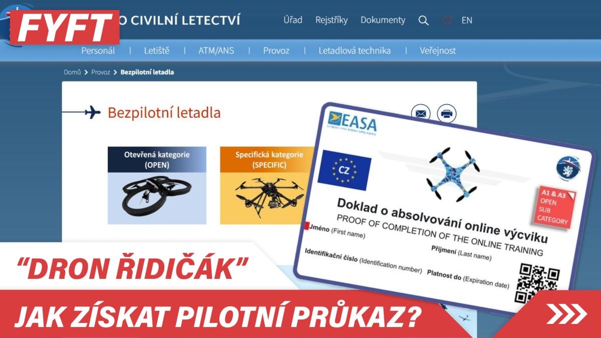 Jak získat pilotní průkaz a registraci na dron?