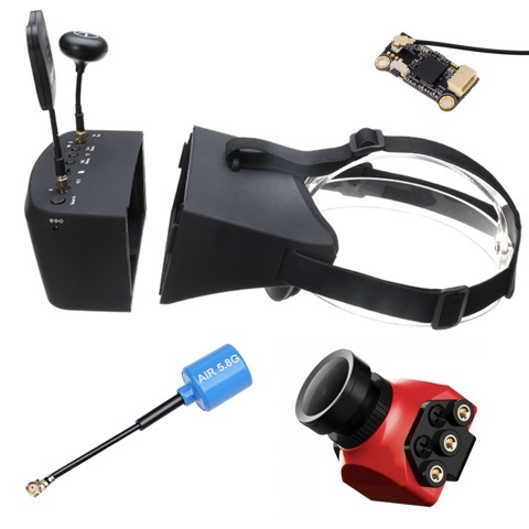 FPV Analog komponenty na stavbu drona - brýle, kamery, VTX